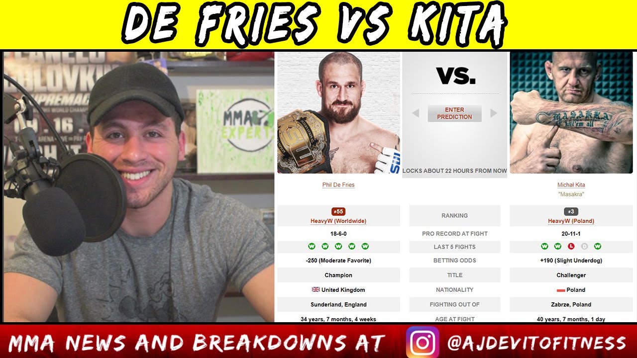 Ksw 57 Phil De Fries Vs Michal Kita Prediction Betting Odds Youtube