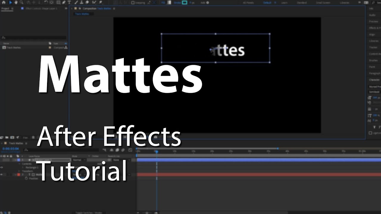 Using Mattes In After Effects Explained Youtube