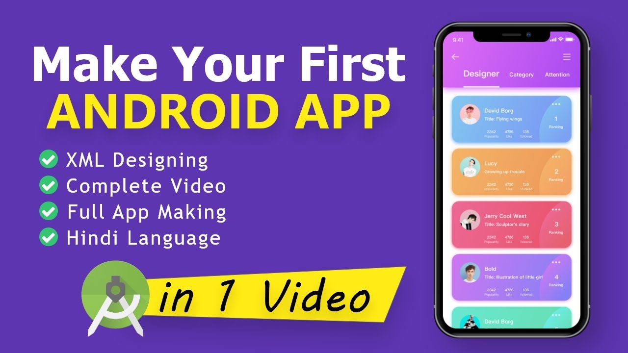 Android App Development Complete In 1 Hour Hindi Learn Android