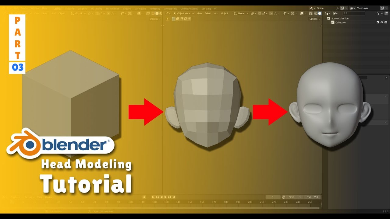 Blender Anime Character Modeling Part 03 Head Modeling Shionmgr