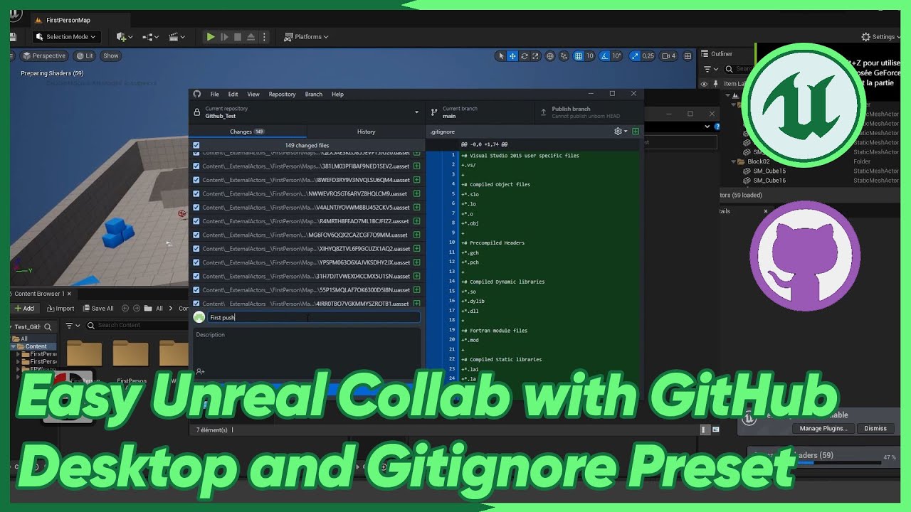 Unreal Collab With Github Desktop And Gitignore Preset Part 1 Youtube