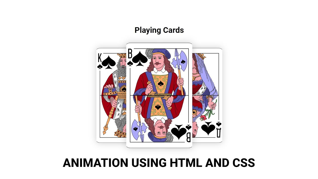 Card Shuffle Animation Using Html Css And Javascript Youtube