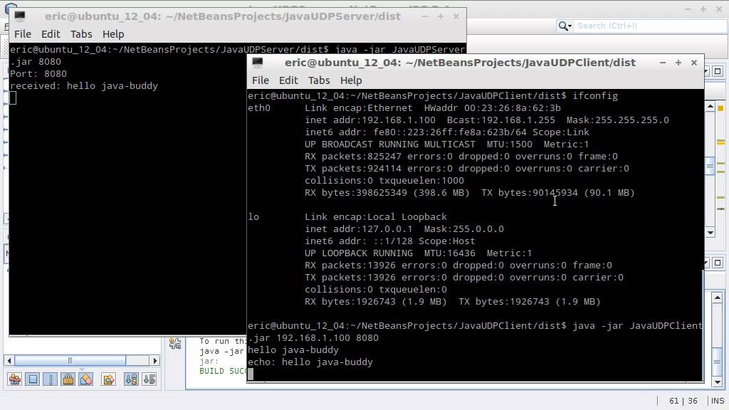 Simple Example Of Udp Client Server Communication Youtube