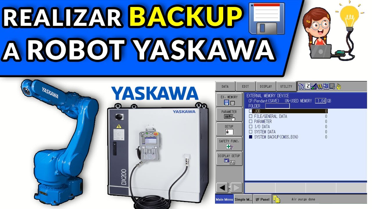 рџ µ Realizar Backup A Robot Yaskawa Controlador Dx200 Youtube