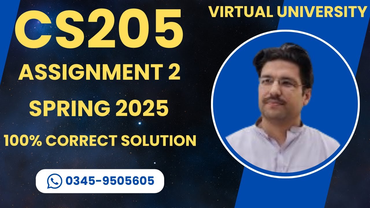 Cs205 Assignment 2 Solution Spring 2025 Cs205 Assignment 2 100
