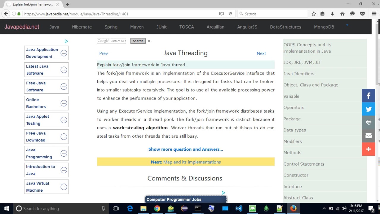 Explain Fork Join Framework In Java Thread Javapedia Net Youtube