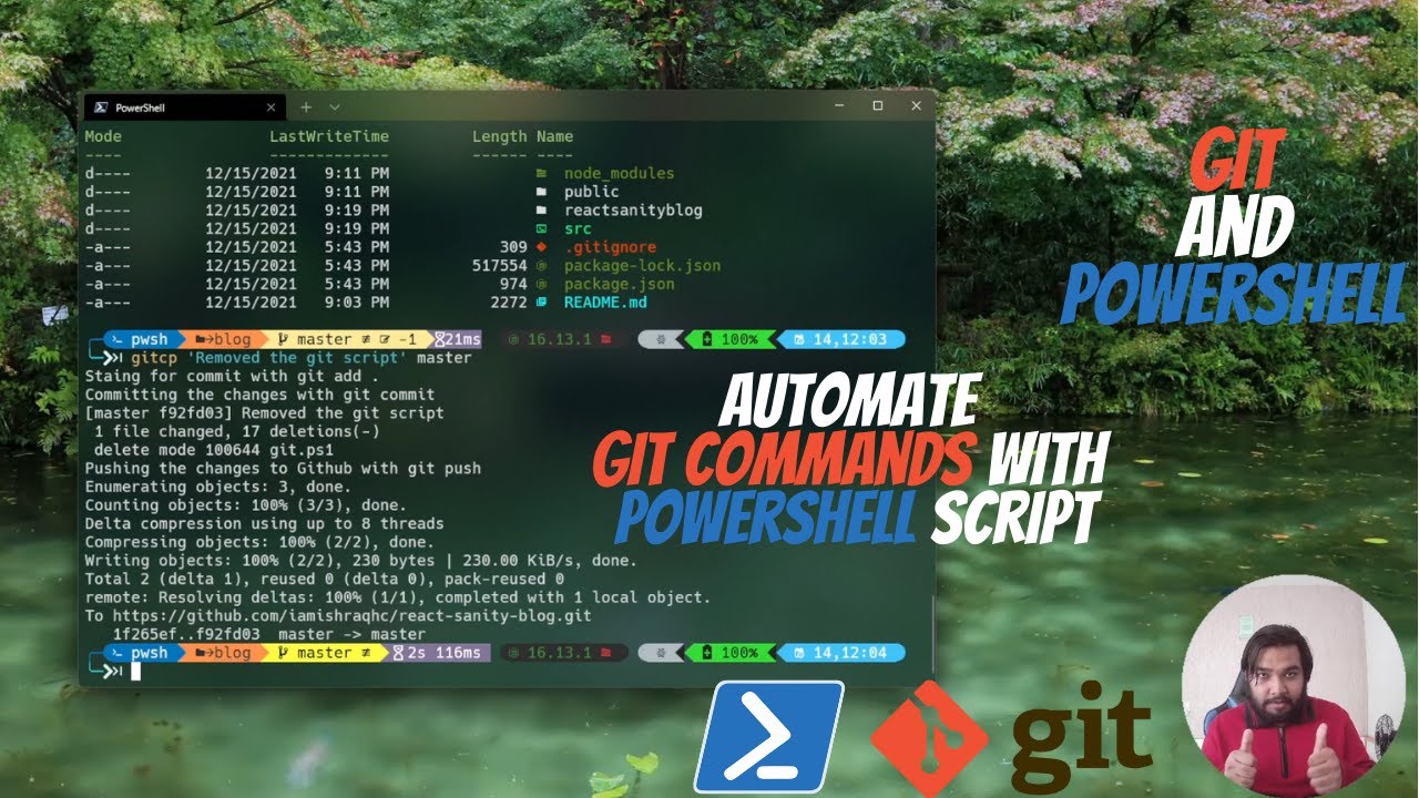 Automate Git Commands With A Single Powershell Command Youtube