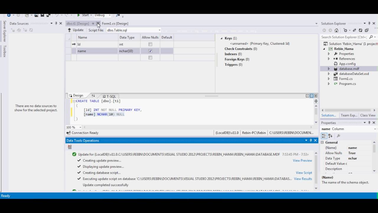 Creating Simple Database Application Using Vb Net Youtube
