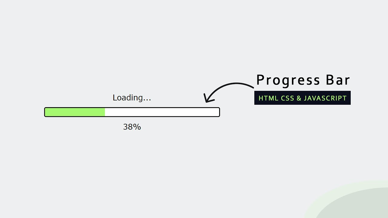 How To Make Progress Bar Using Html Css Javascript Progress Bar Youtube