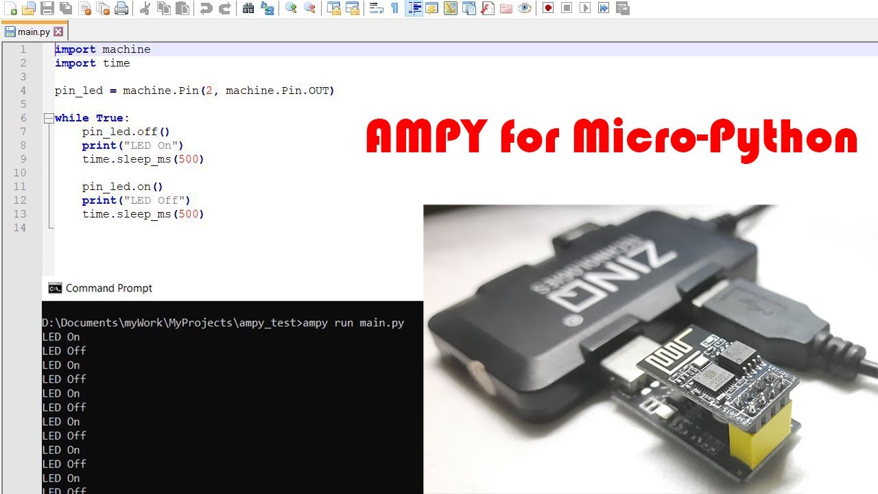 Programming Esp8266 With Python Ampy Tutorial Copying Script To