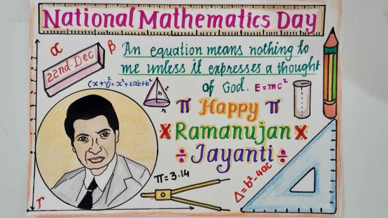 Mathematics Day Drawing A Genius Mathematician Ramanujan Draw – NBKomputer