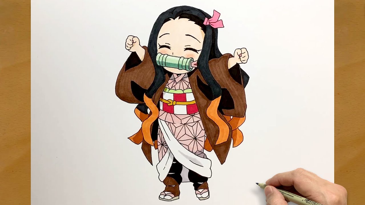 How To Draw Chibi Nezuko From Demon Slayer Kimetsu No Yaiba Step By