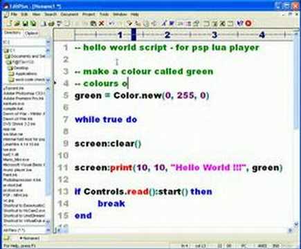 Tutorial 1 Hello World Lua Tutorial Youtube