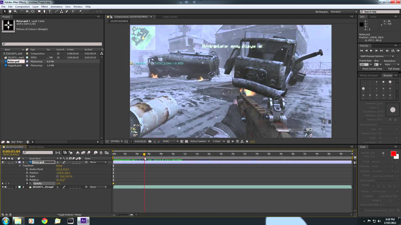 After Effects Tutorial Basic Image Overlay With Animation Youtube