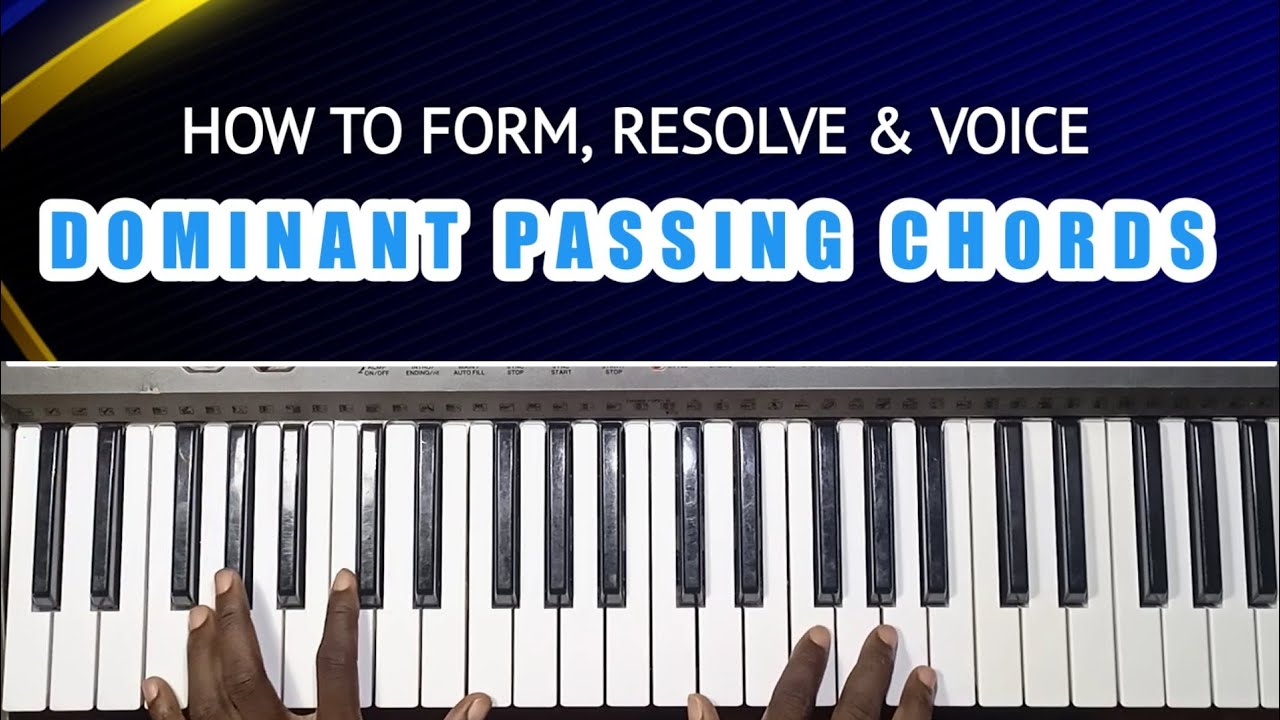 How To Use Dominant Passing Chords Youtube