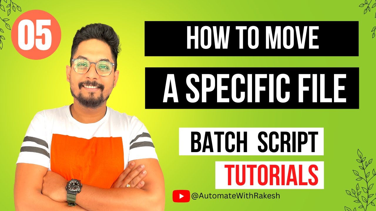 Batch Script To Move File Youtube