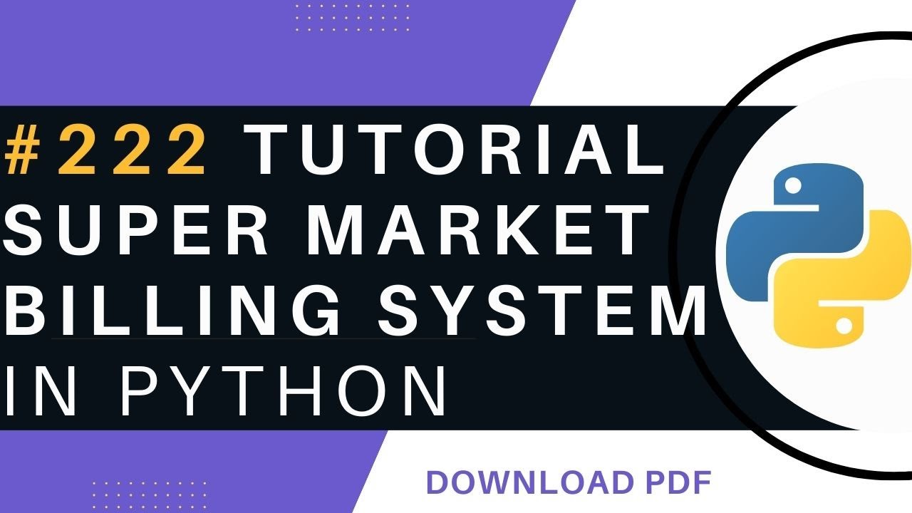 Build A Customer Billing System Python Youtube