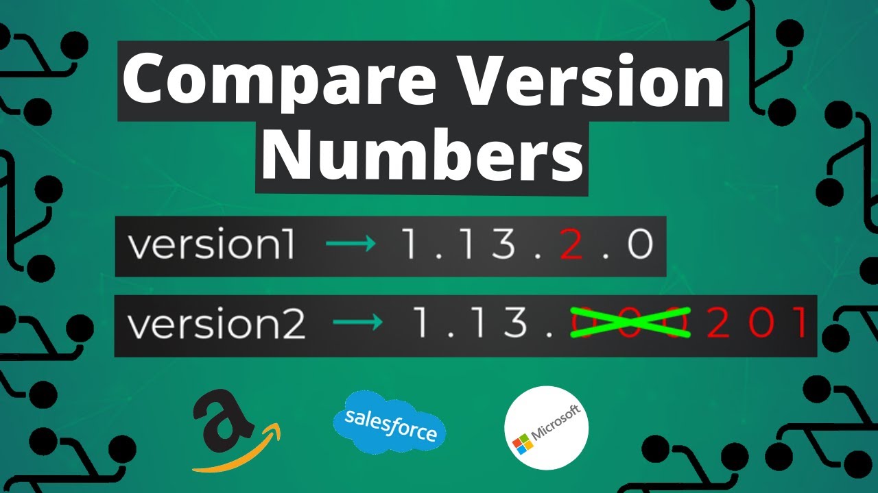 Compare Version Numbers Two Pointer Approach Leetcode Youtube