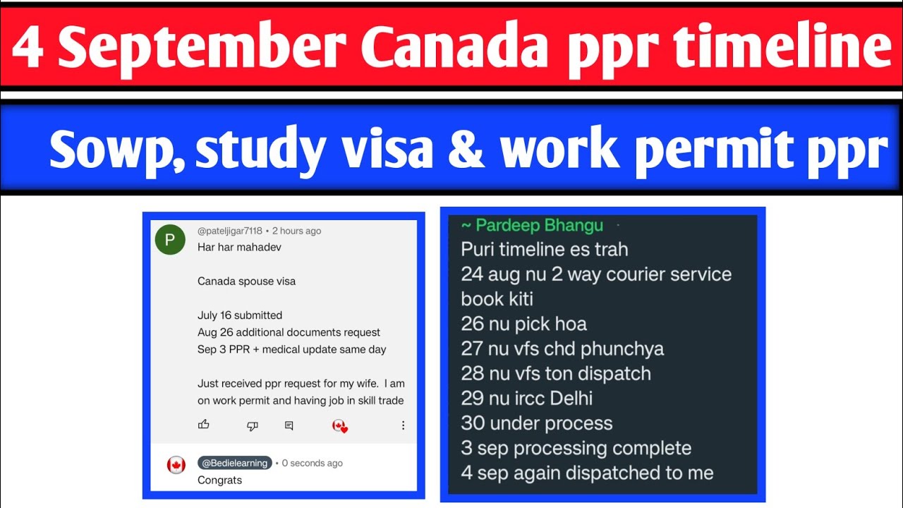 3 4 September Canada Ppr Timeline Today S Ppr Request Timeline Canada