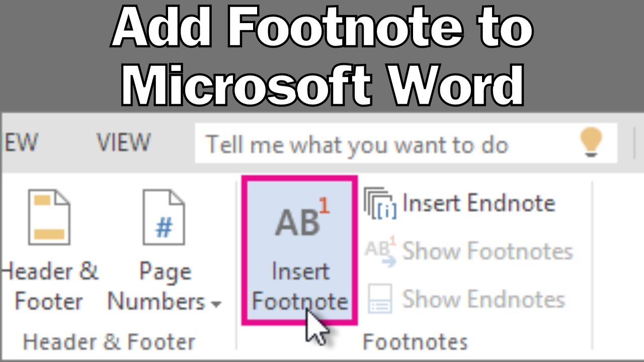 How To Add A Footnote To Microsoft Word How To Insert Footnotes And