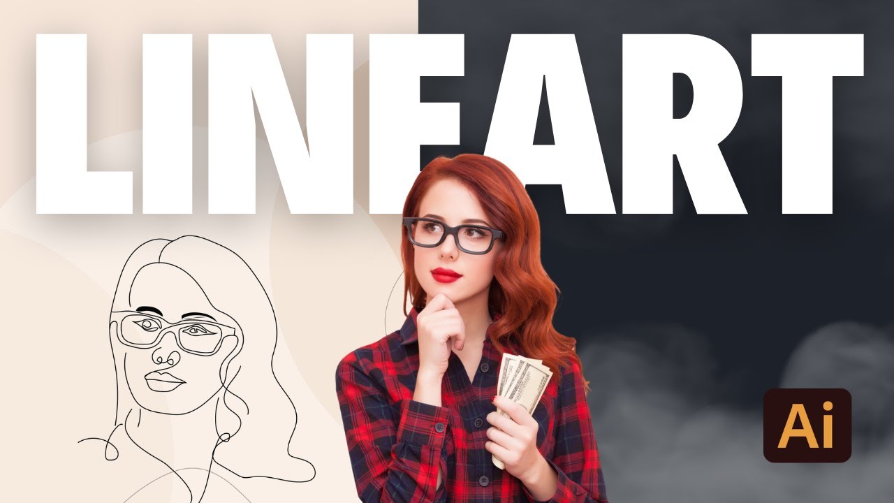 Line Art Drawing Adobe Illustrator Tutorial Youtube