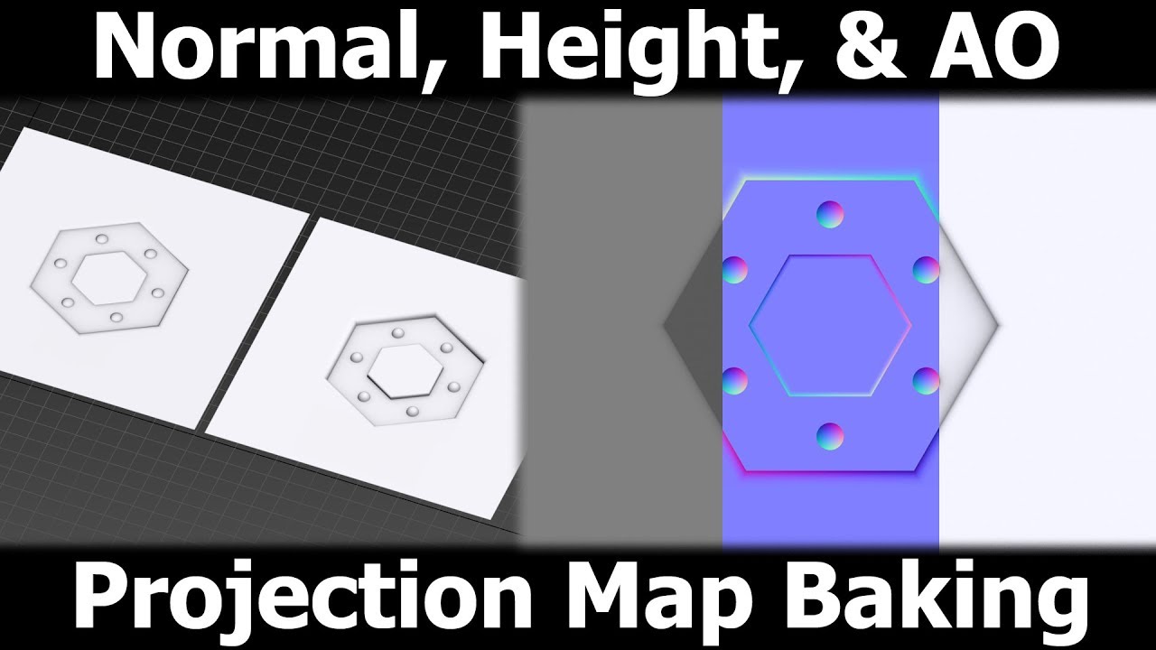 3ds Max Normal Height Ao Map Projection Baking Technique Youtube