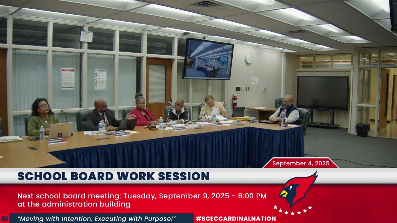 School Board Work Session September 4 2025 Youtube