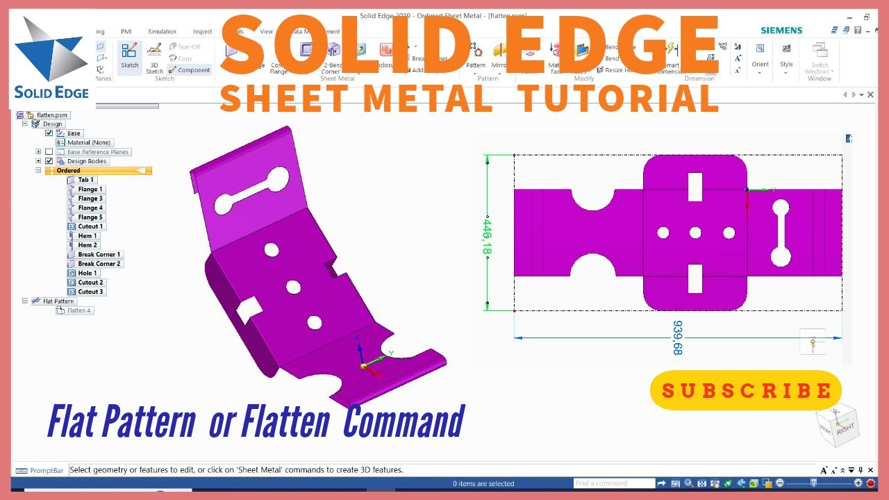 Solid Edge Sheet Metal Flat View At Patrick Lakes Blog