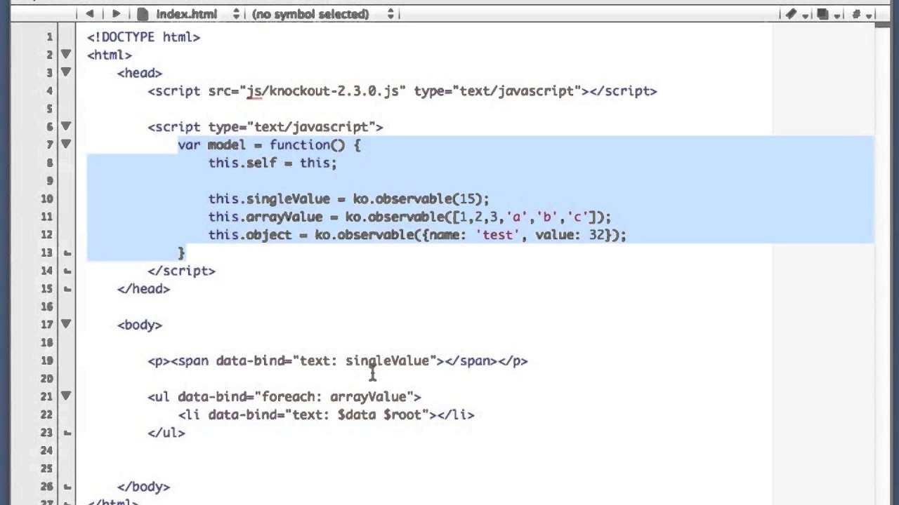 Knockoutjs Tutorial 1 Simple And Quick Binding Overview Youtube