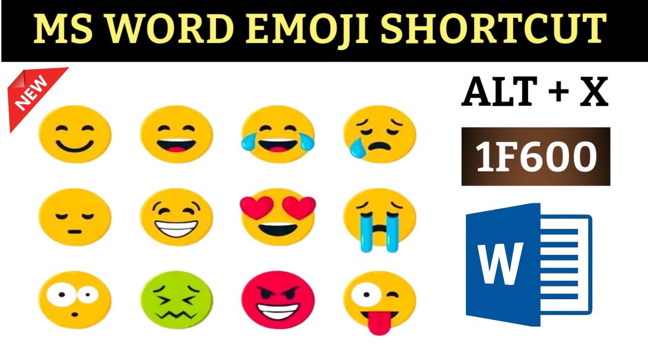 Msword Emoji Shortcut Word Emoji Code Youtube