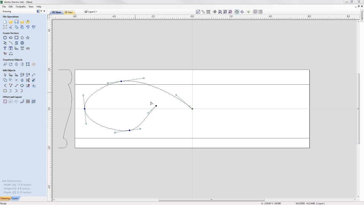 Vectric V10 Tutorials Vector Drawing Lily Leaf Molding Youtube