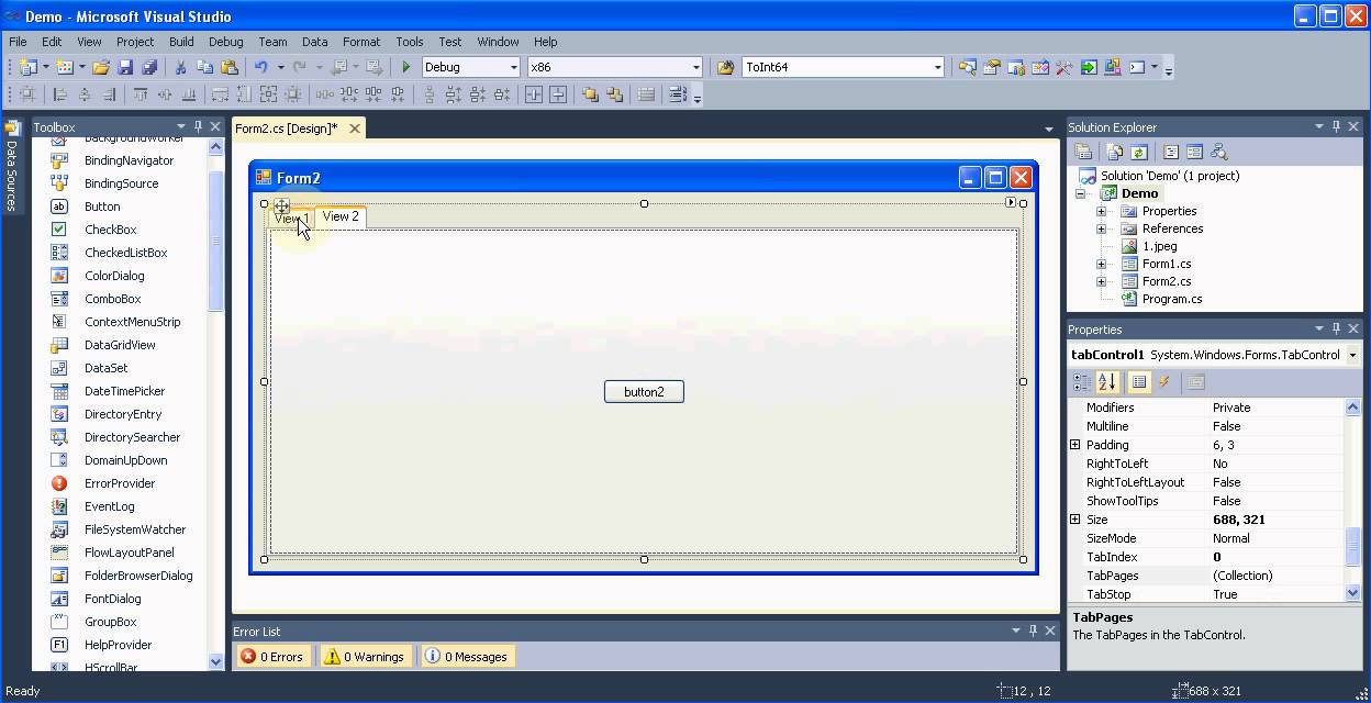 10 C Tab Control Youtube