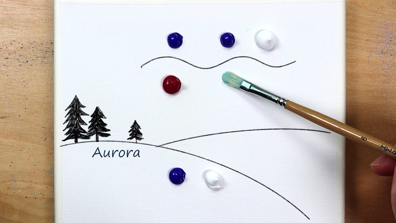 Northern Lights Acrylic Painting Tutorial For Beginners At Wilfred
