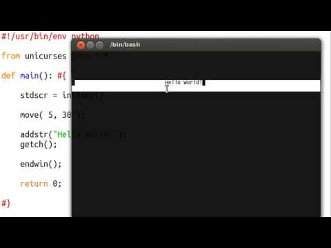 Python Curses 02 The Move Function Youtube