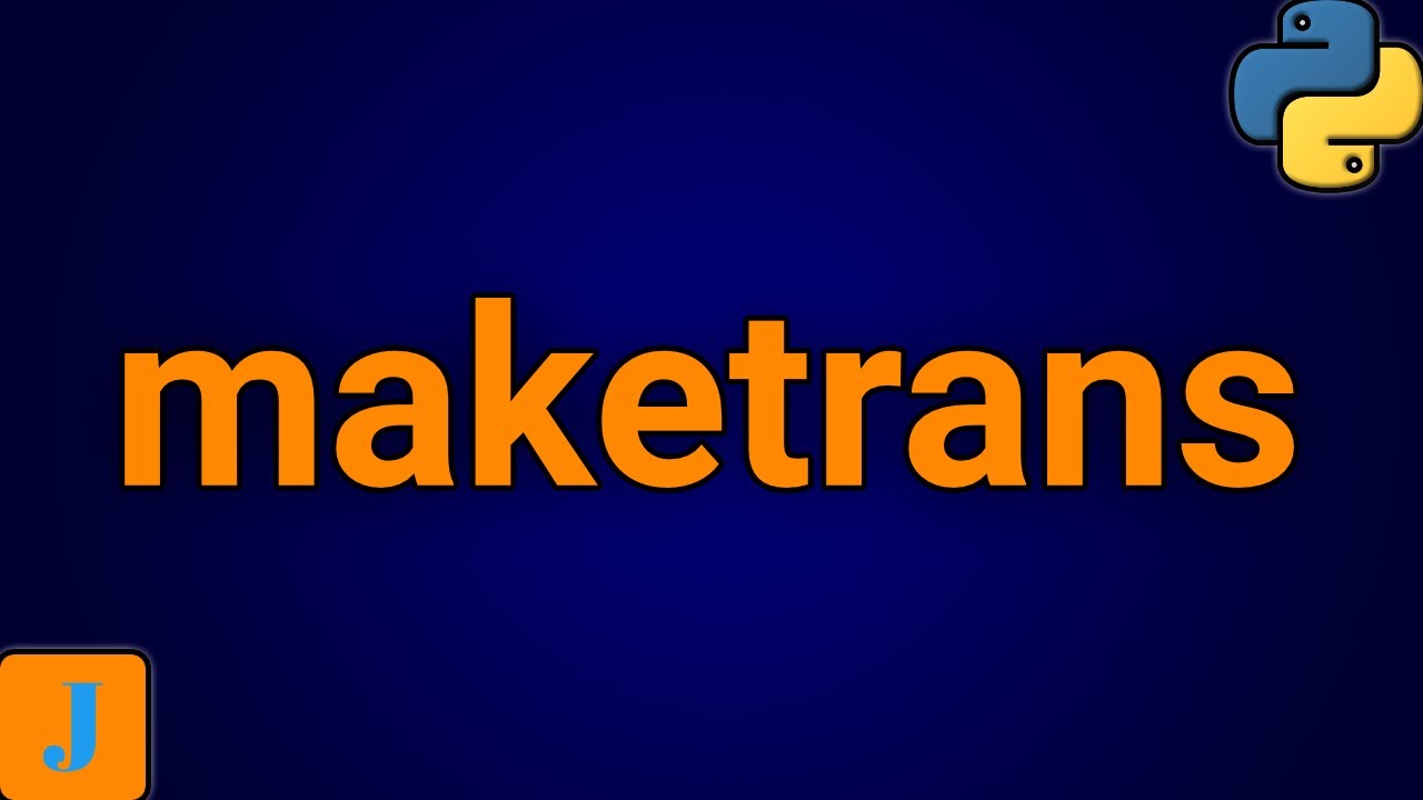 Python String Maketrans Youtube
