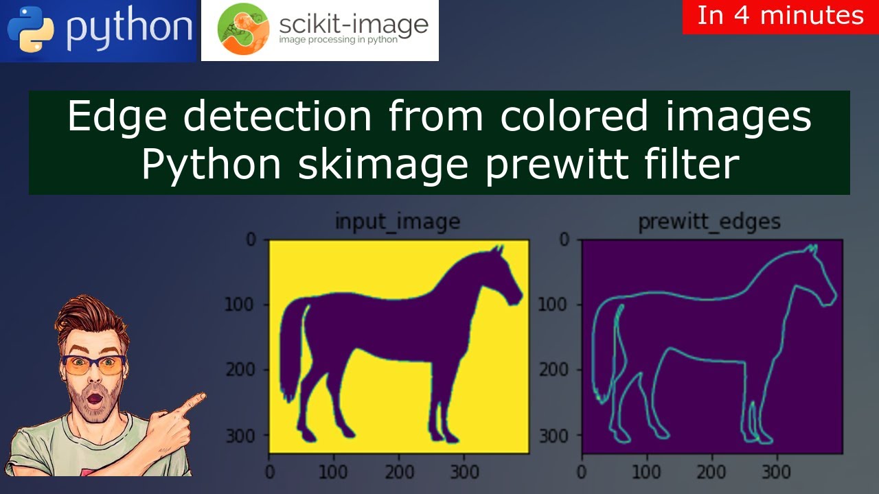 Edge Detection From Color Images Using Python Scikit Image Prewitt