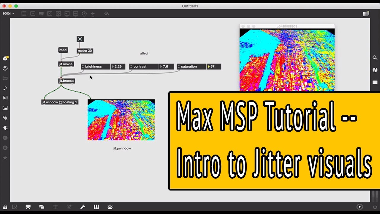 Max Msp Tutorial Intro To Jitter Pt 1 Youtube