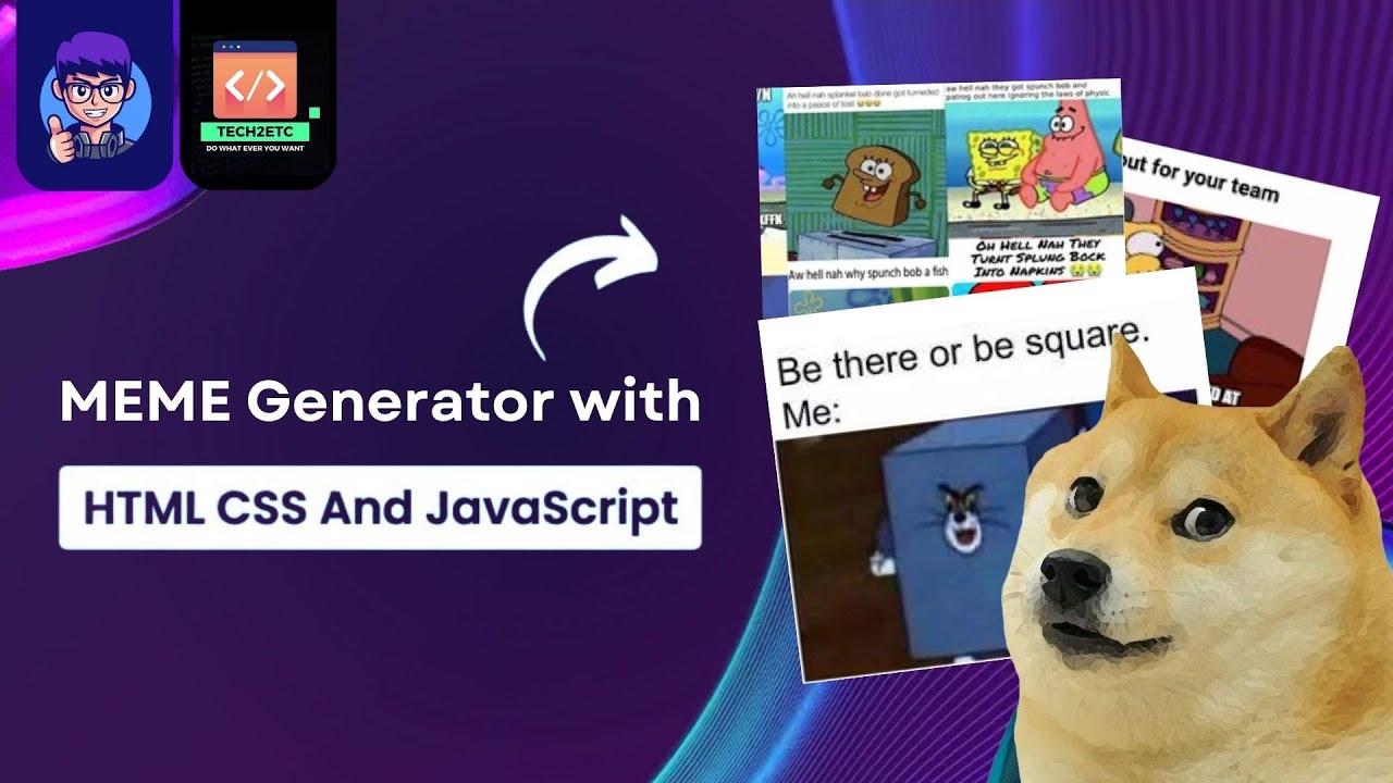 Javascript Project Meme Generator With Html Css Javascript Youtube