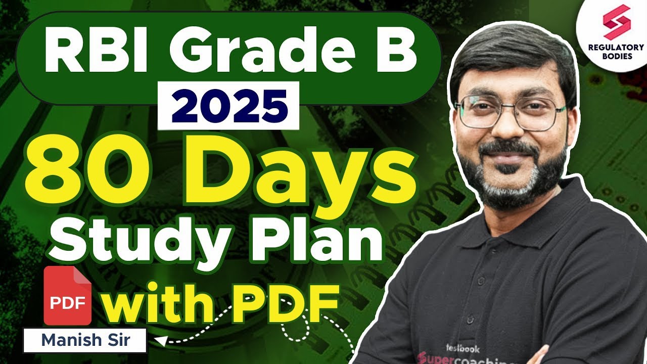 80 Days Detailed Study Plan For Rbi Grade B 2025 Rbi Grade B