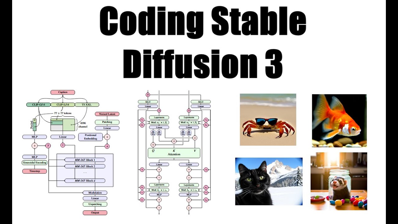 Coding Stable Diffusion 3 From Scratch Youtube