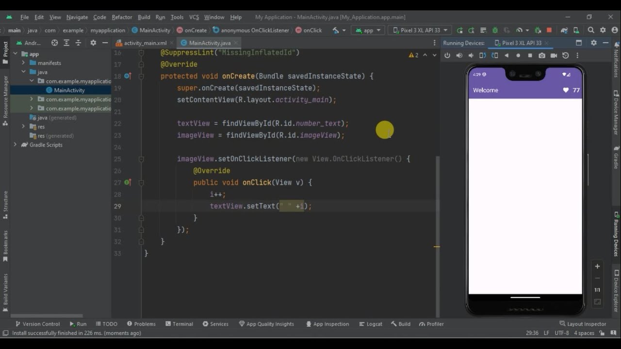 Design Custom Toolbar Android Studio With Java Youtube