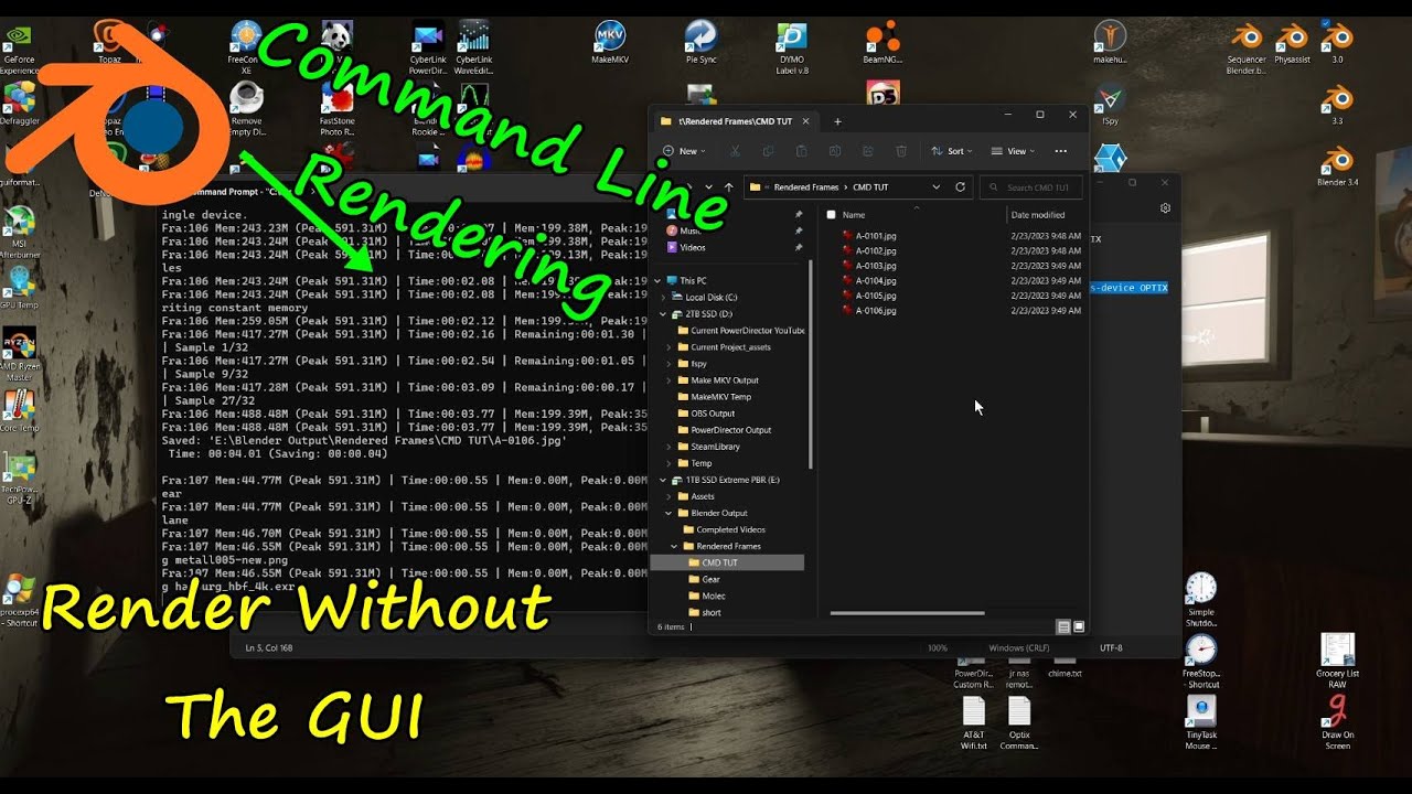 Blender How To Use Command Line Rendering Youtube