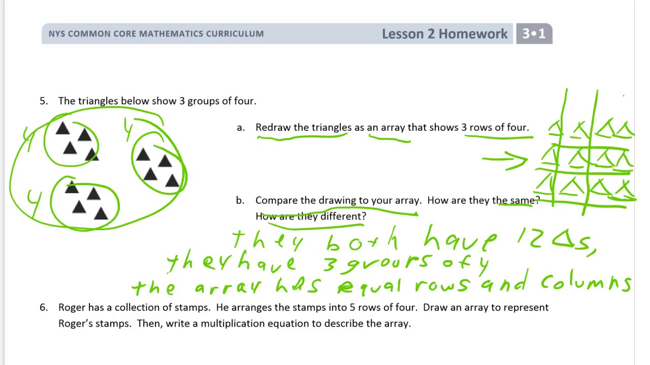 Lesson 2 Homework Module 1 Grade 3 Youtube