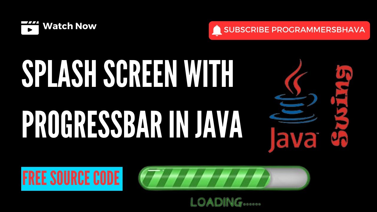 Loading Screen With Progressbar In Java Splash Screen In Java Swing