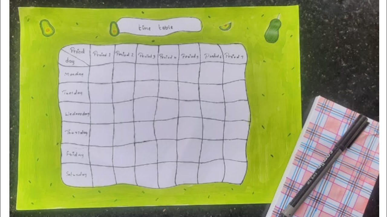 School Time Table Design Diy Timetable For School Youtube
