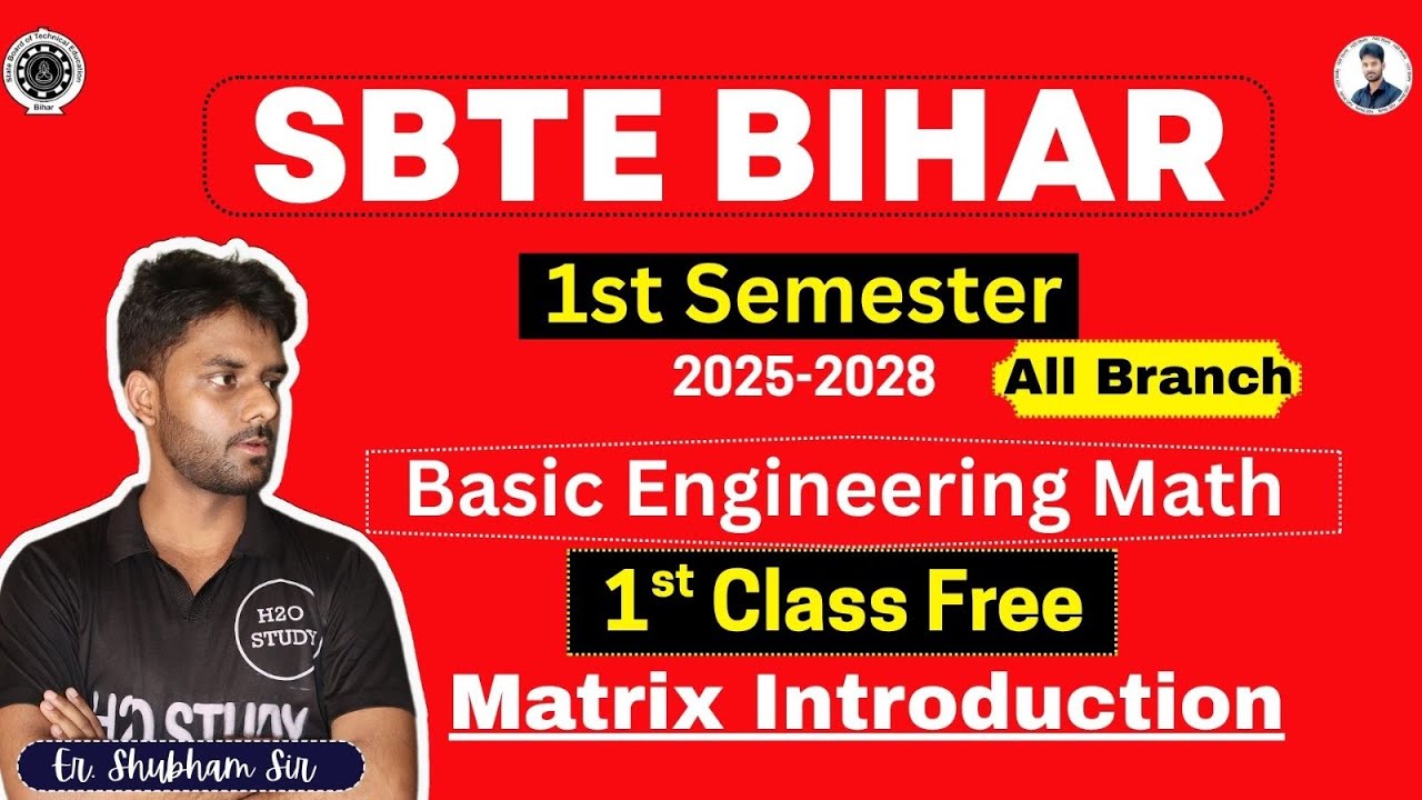Bihar Polytechnic 1st Semester Math Basic Engineering Math Unit 1