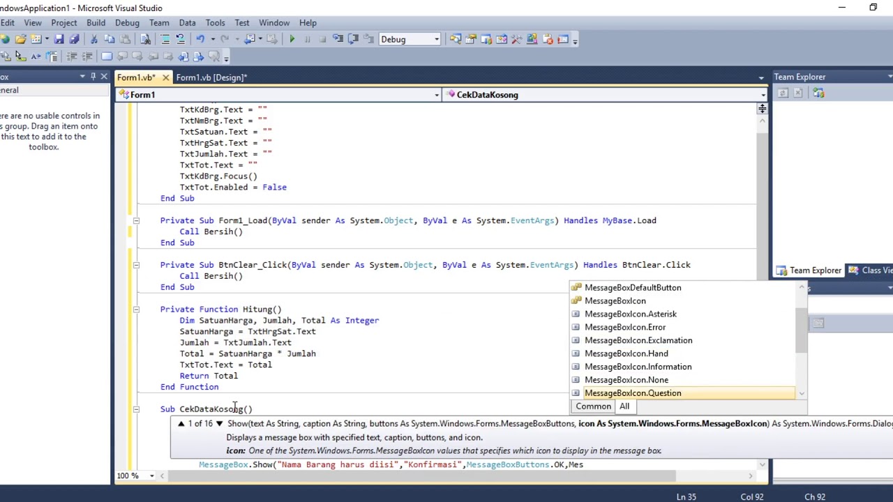 Belajar Microsoft Visual Basic 2010 Procedure Dan Function Youtube