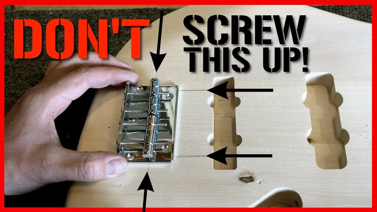How To Properly Install A Guitar Or Bass Bridge Quick Tips Youtube
