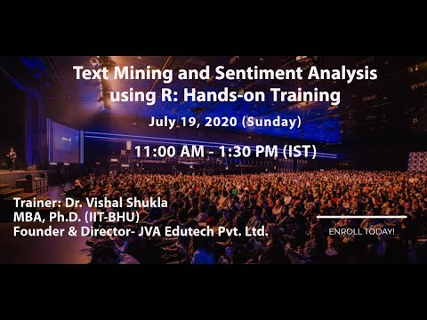 Online Workshop On Text Mining And Sentiment Analysis Using R Hands On