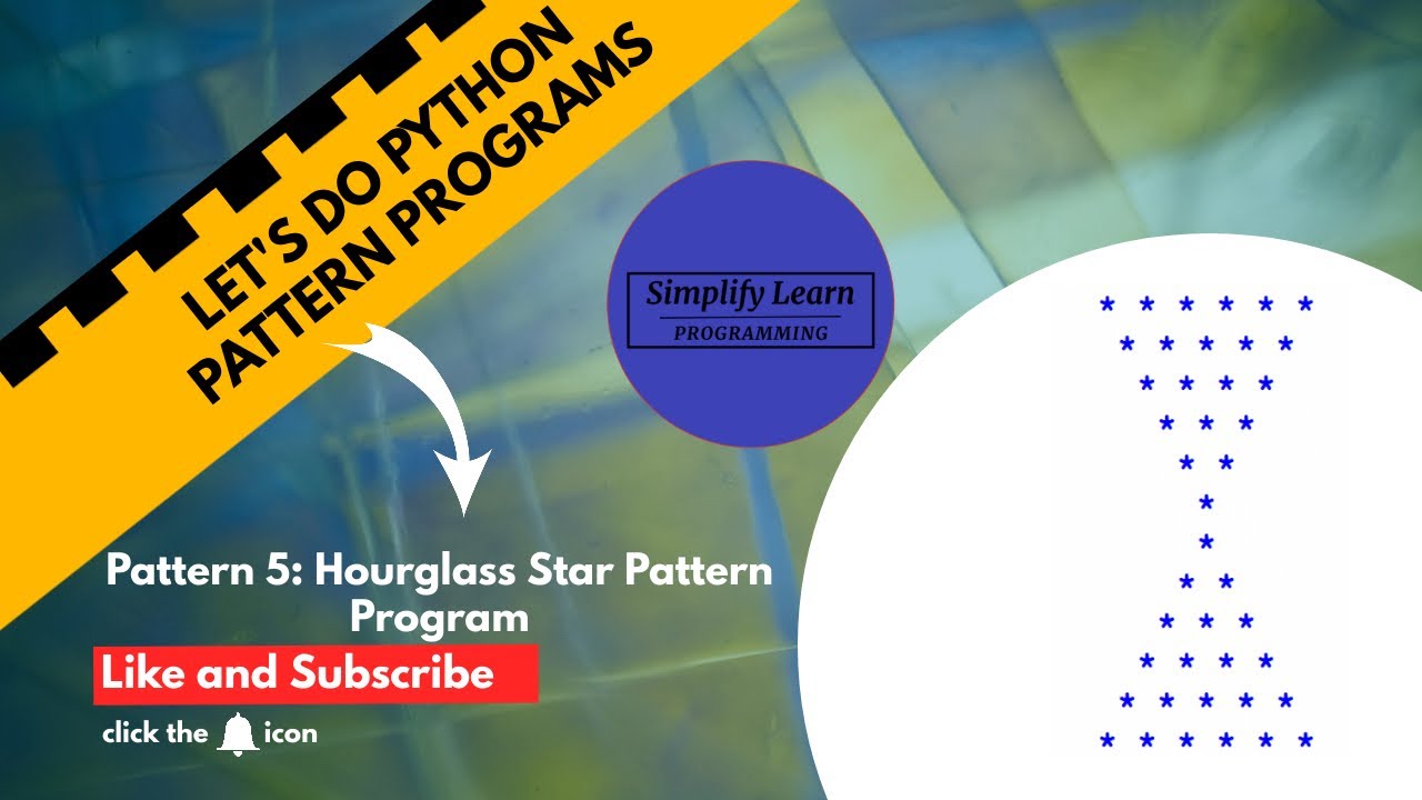 How To Create Hourglass Star Pattern Program Python Program Youtube